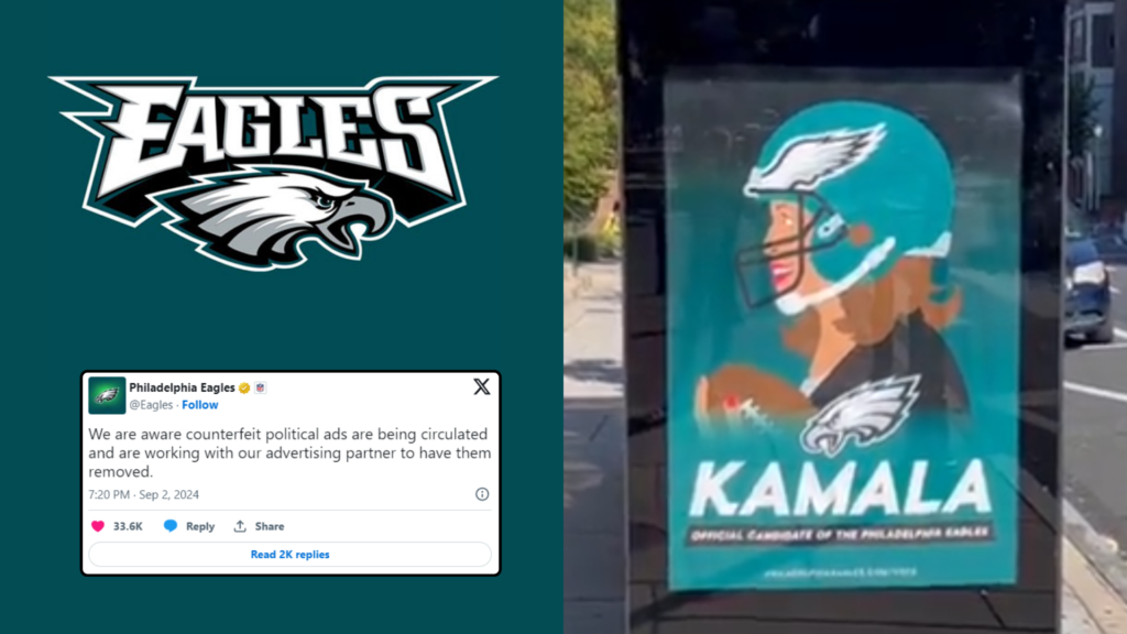 Philadelphia Eagles take action against fake endorsement of Kamala ...